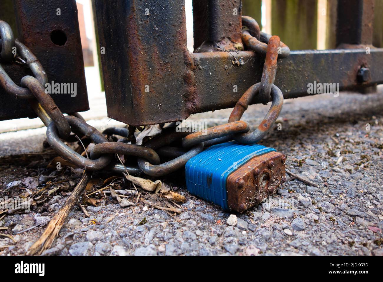Blue rusty gate hi-res stock photography and images - Alamy
