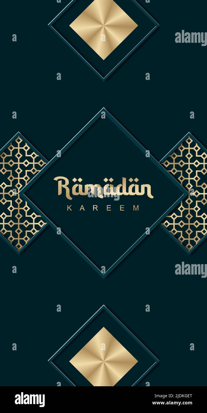 Ramadan Kareem greeting cards set. Ramadan holiday invitations ...