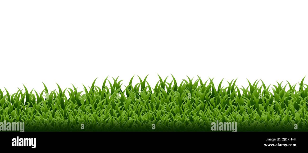 Green grass border set. Vector Illustration Stock Vector Image & Art ...