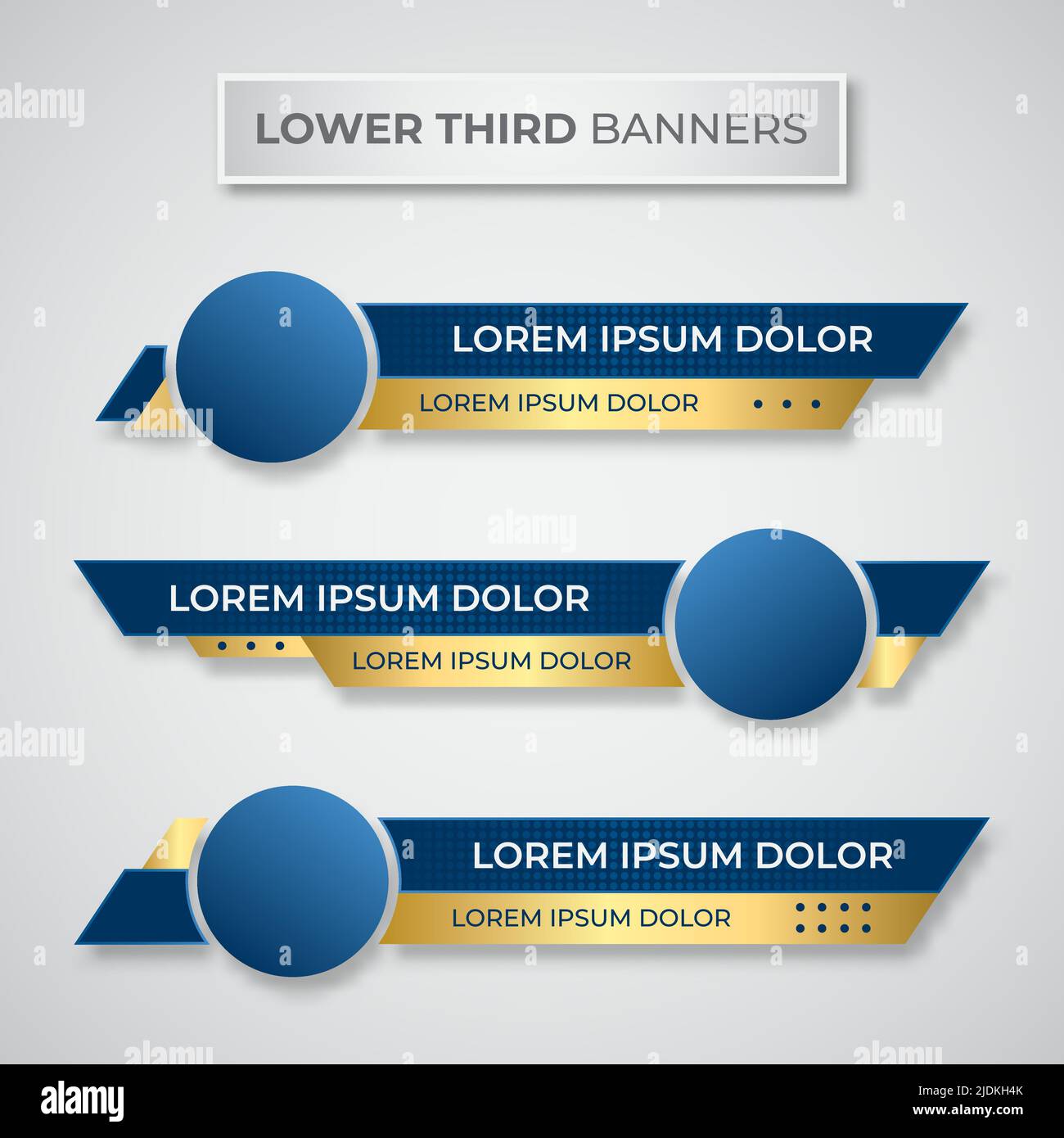 Modern geometric lower third banner template design. Colorful lower ...