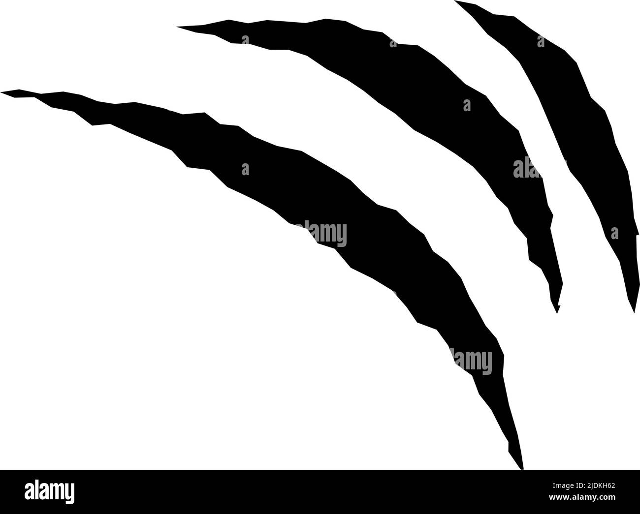 Cat scratches. Black claws animal scratch, Torn paper. Cat claws trace ...