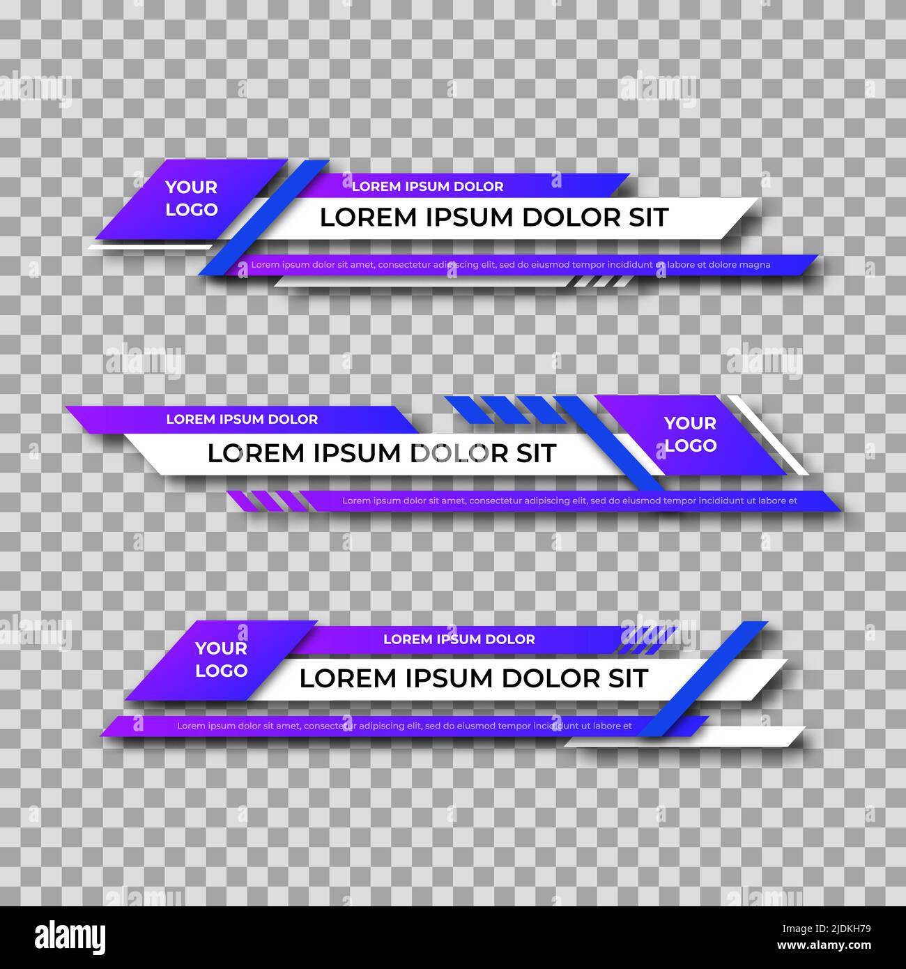 Modern geometric lower third banner template design. Colorful lower ... Modern geometric lower third banner template design. Colorful lower ...