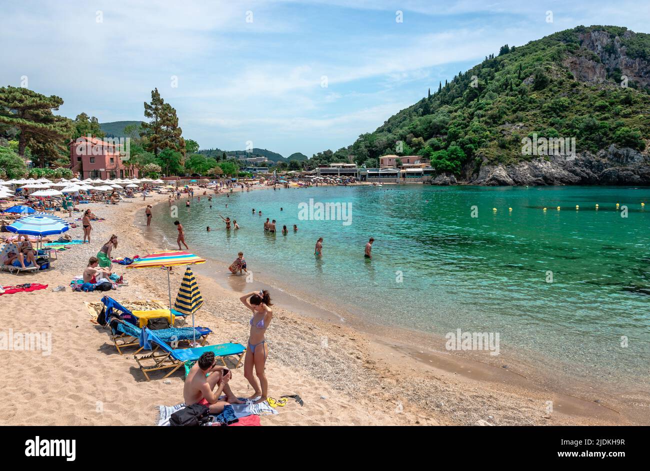 Corfu town beach hi-res stock photography and images - Alamy