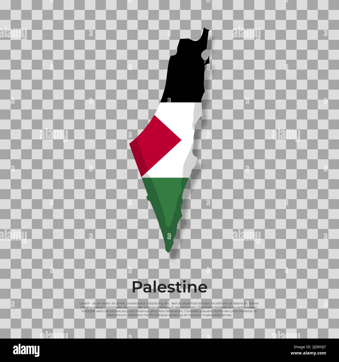 Vector map flag of palestine isolated on white background. Vector ...