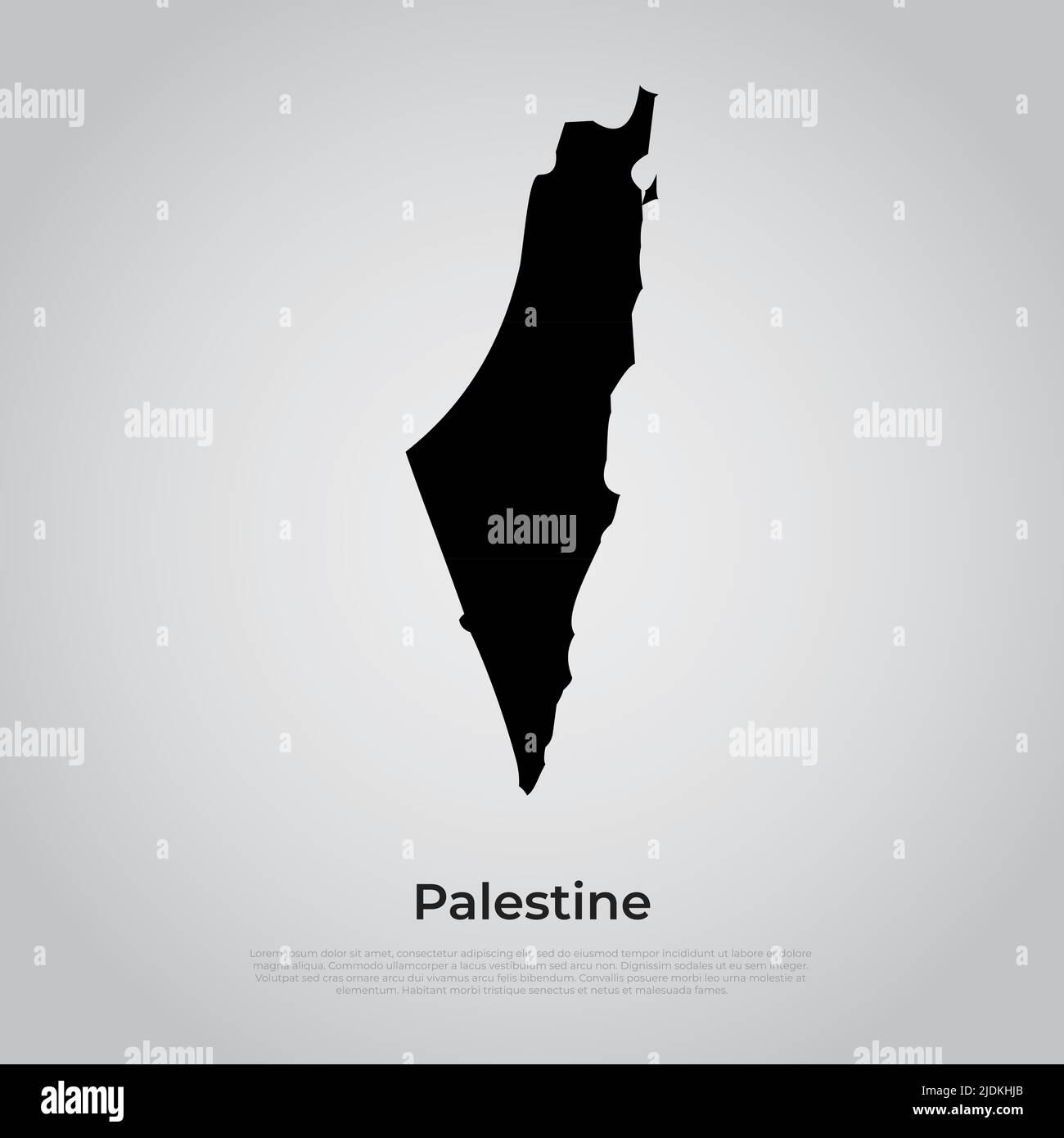 Vector map flag of palestine isolated on white background. Vector ...