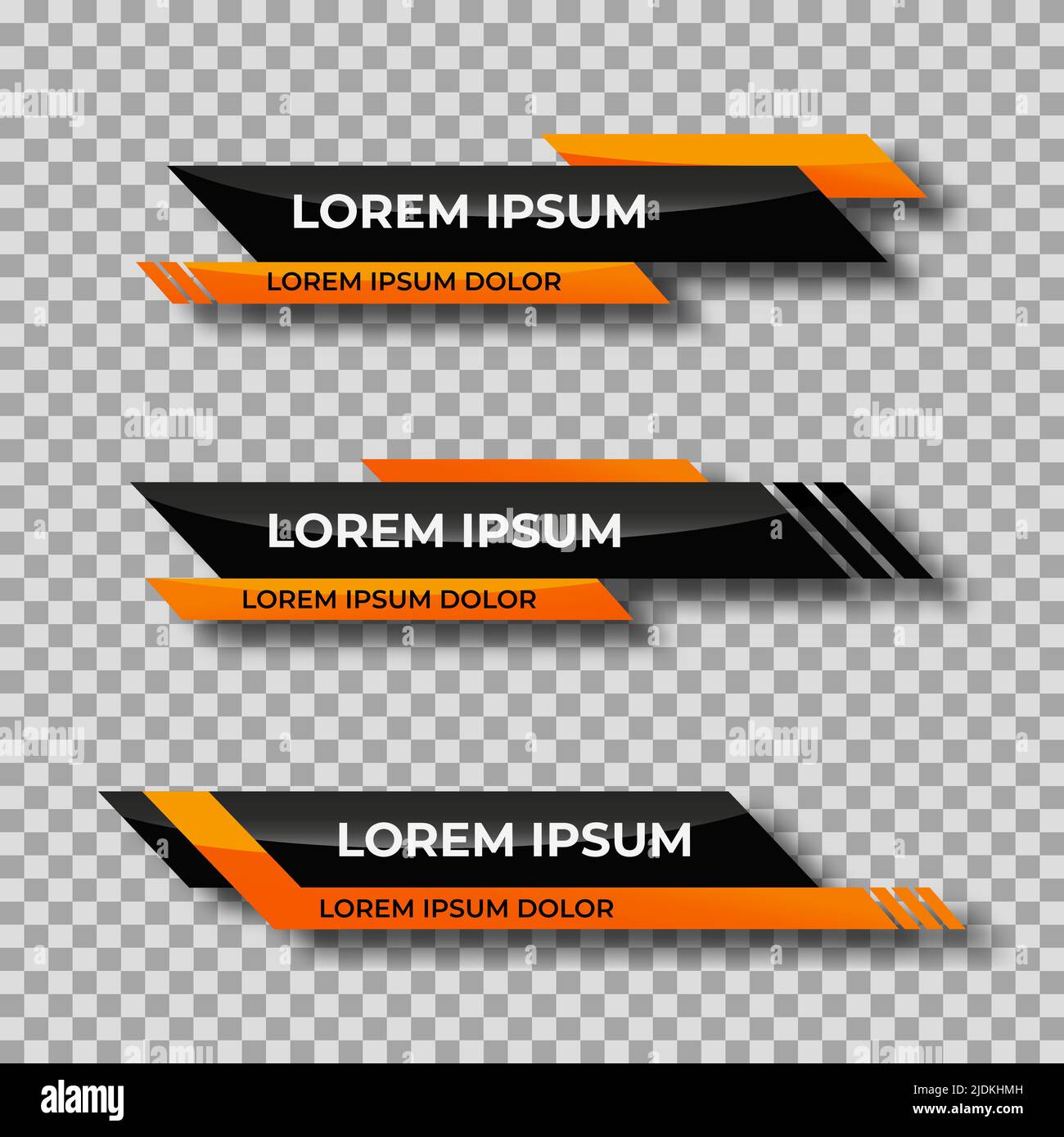 Modern geometric lower third banner template design. Colorful lower ...