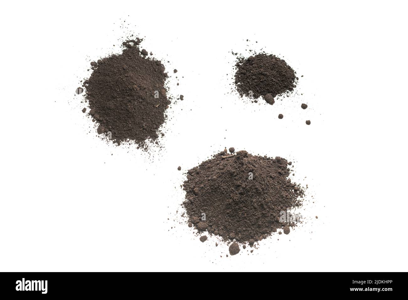 Black land for plant isolated on white background. Ground pattern Stock ...