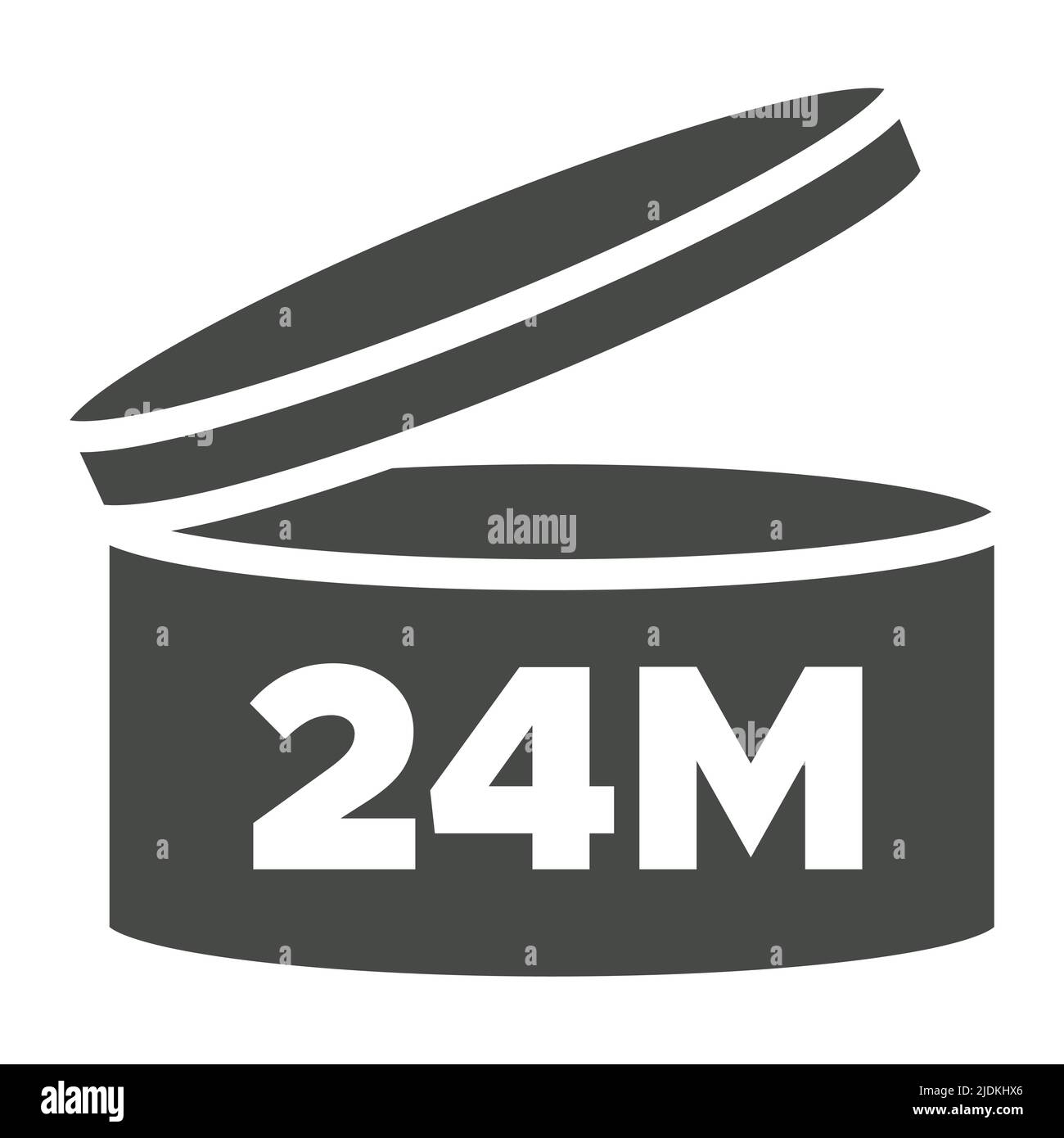 24 m Pao vector symbol. Period after opening icon. Cosmetic open month ...