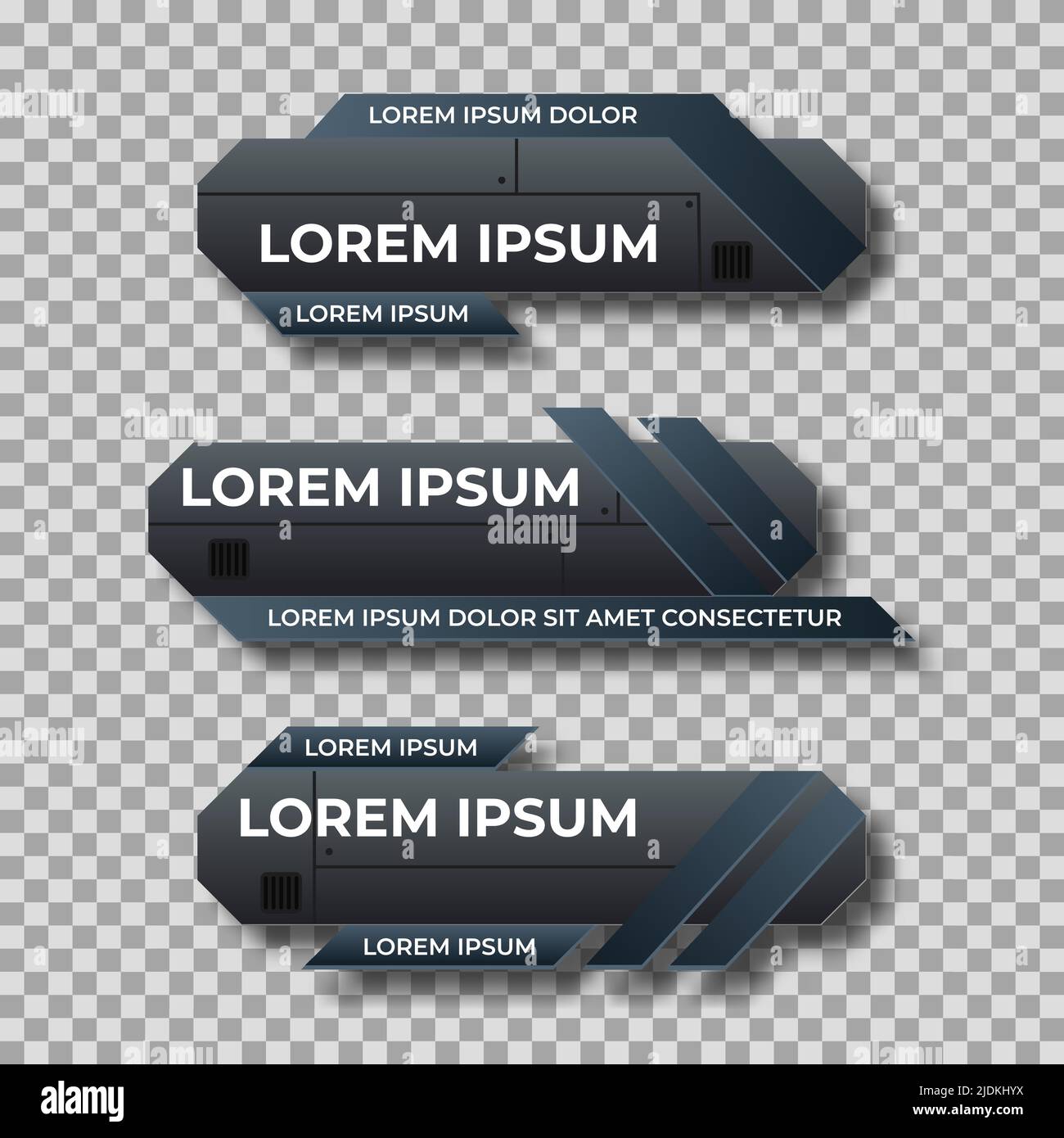Modern geometric lower third banner template design. Colorful lower ...