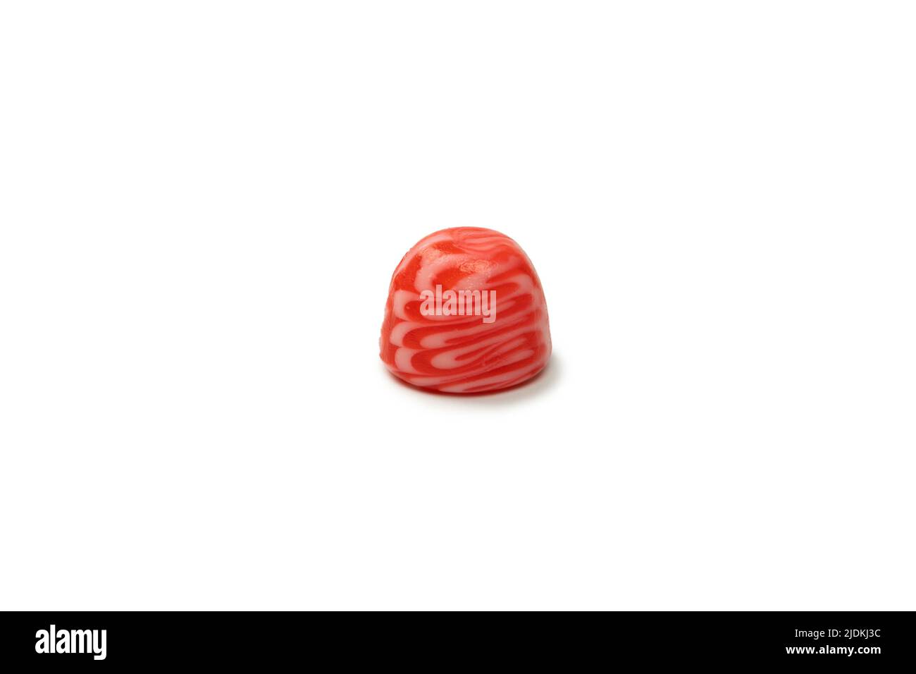 Red round tasty gummy candies islolated on a white background Stock ...