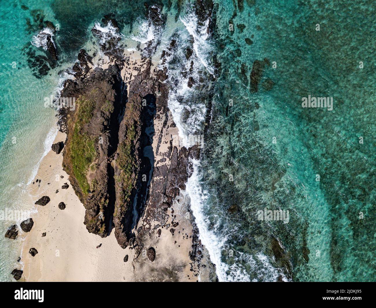 Aerial vision of Mayotte lagoon Stock Photo - Alamy