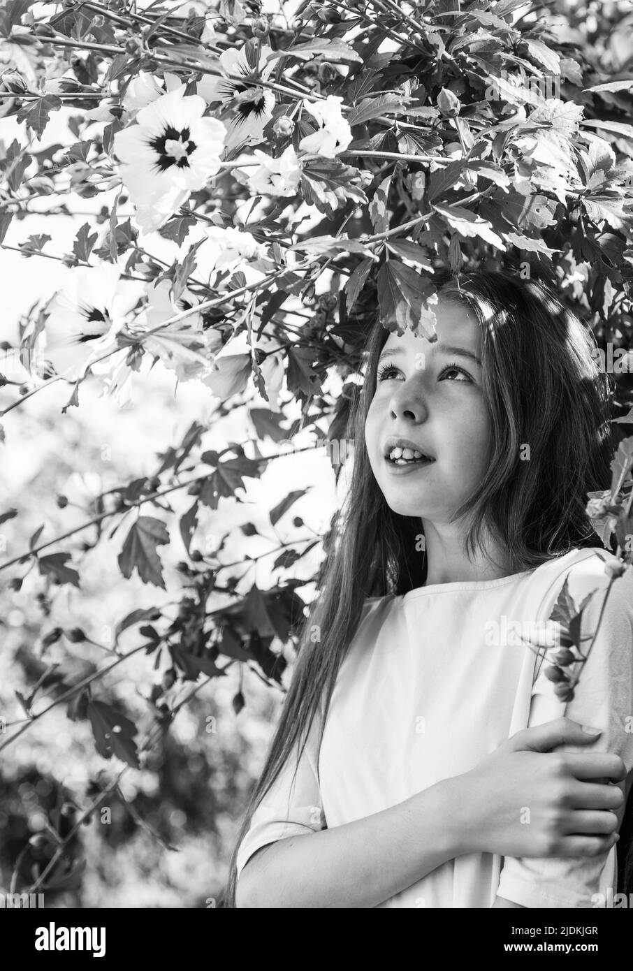 kid spring fashion style. happy childhood. cheerful pretty child at ...