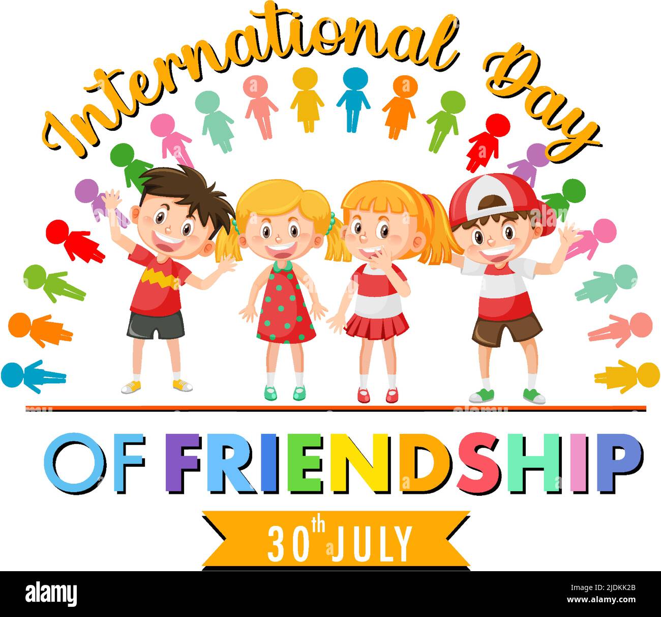 International Friendship Day banner design illustration Stock Vector ...