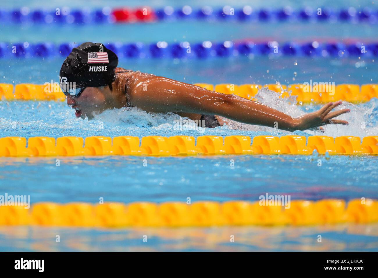 Budapest. 21st June, 2022. Torri Huske of the United States competes ...