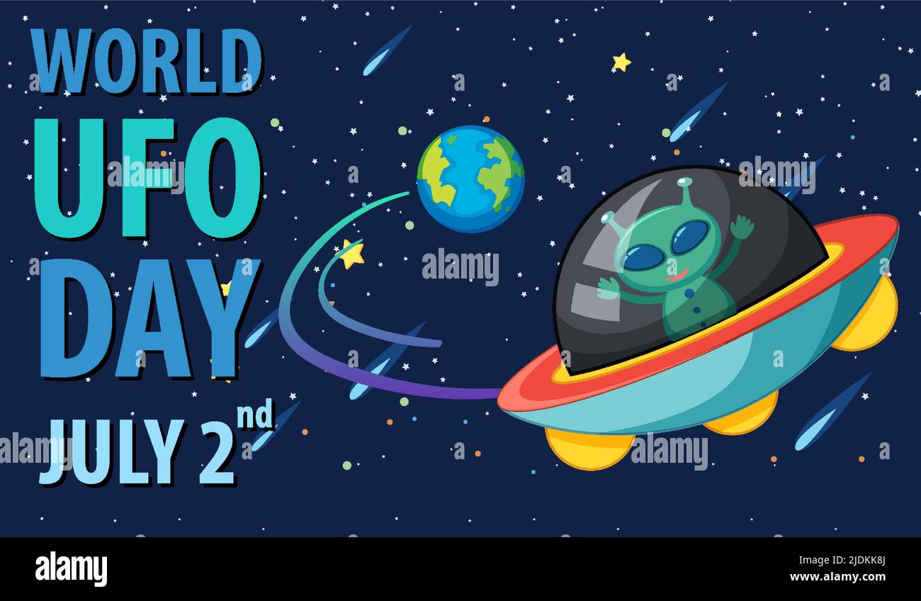 World UFO Day Poster Banner illustration Stock Vector Image & Art - Alamy