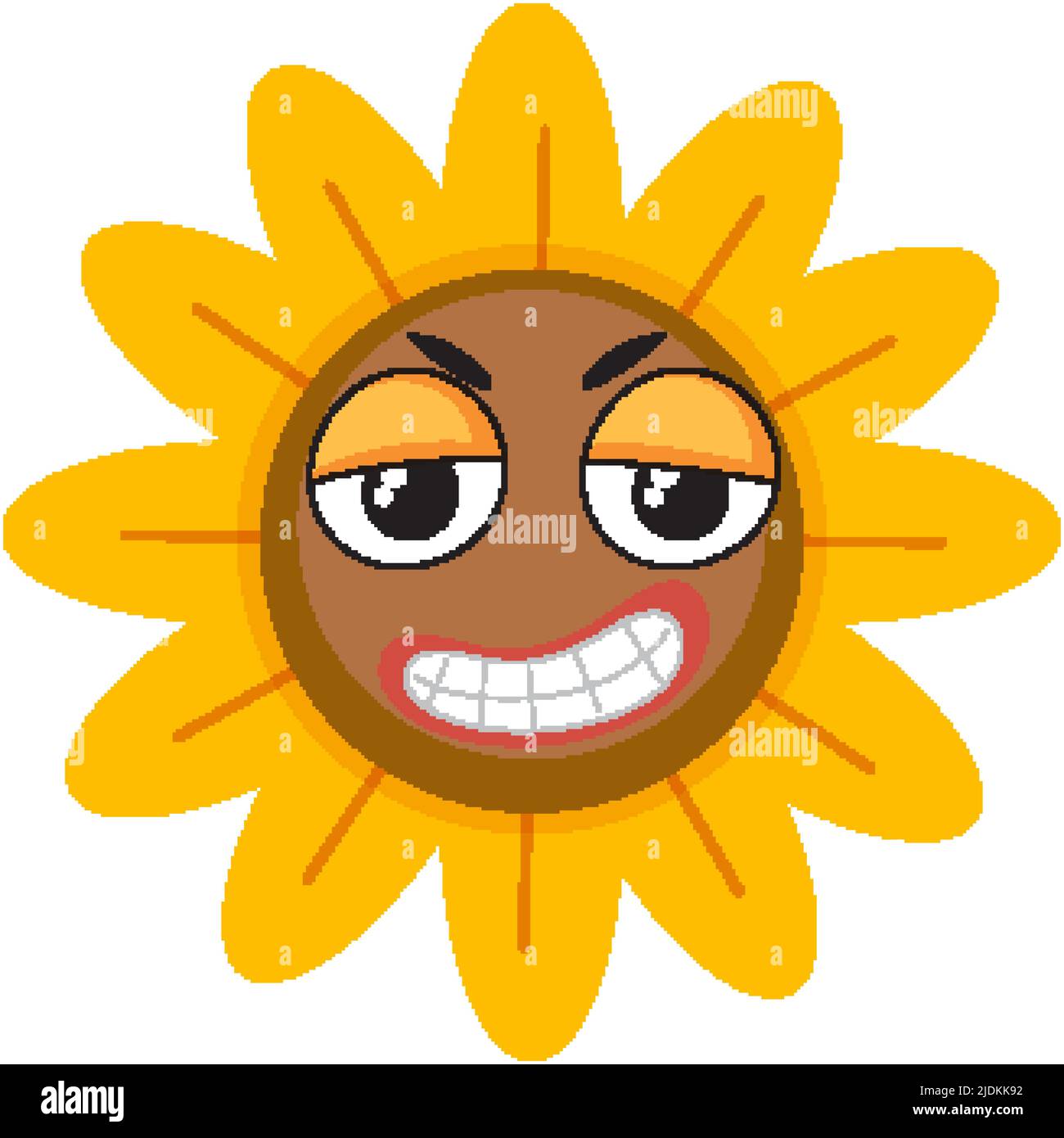 Flower with facial expression illustration Stock Vector Image & Art - Alamy