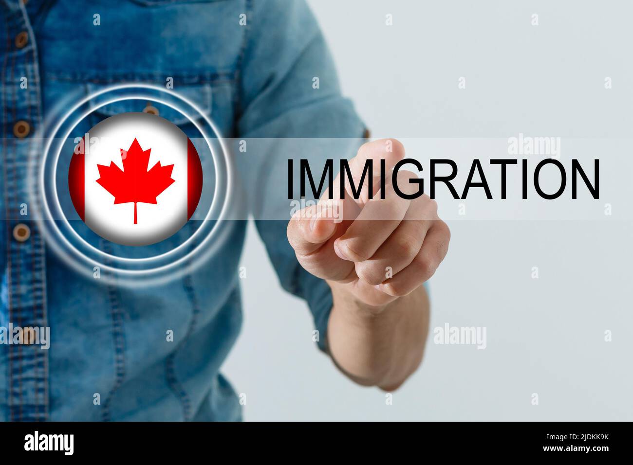 flag of canada and inscription immigration Stock Photo - Alamy