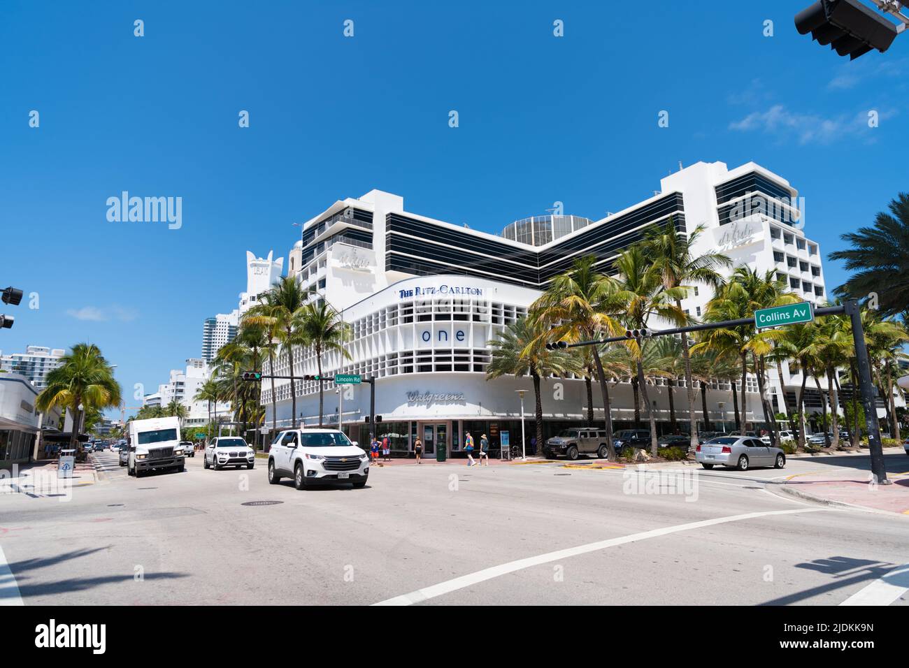 Miami Beach, Florida USA - April 14, 2021: ritz carlton hotel on ...