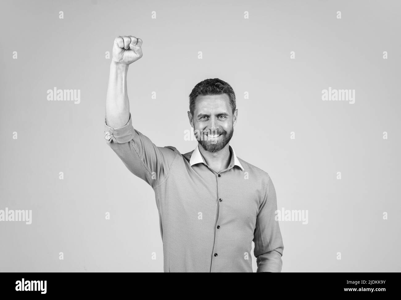 the best day ever. successful male employer. office manager. confidence ...