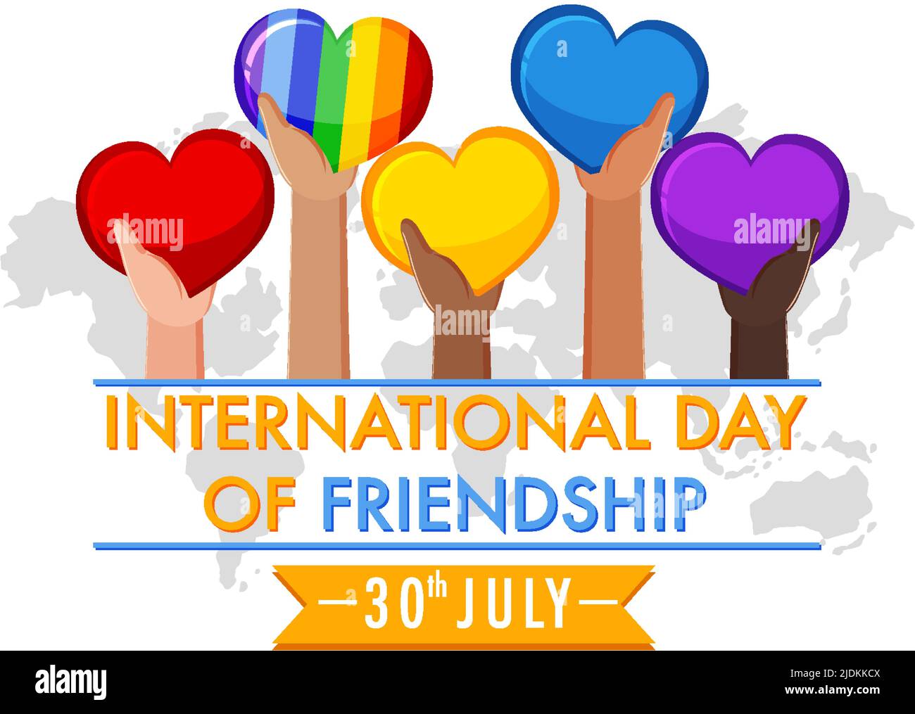 International Friendship Day banner design illustration Stock Vector ...