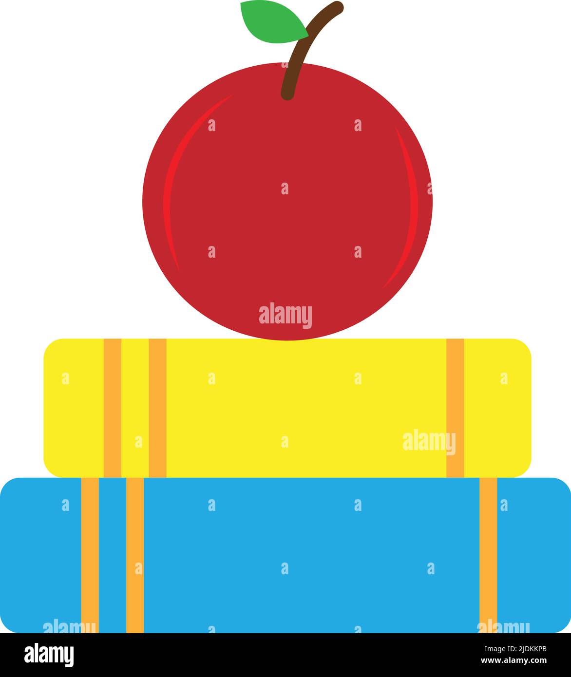 Books with apple icon vector illustration. book image or clip art Stock ...