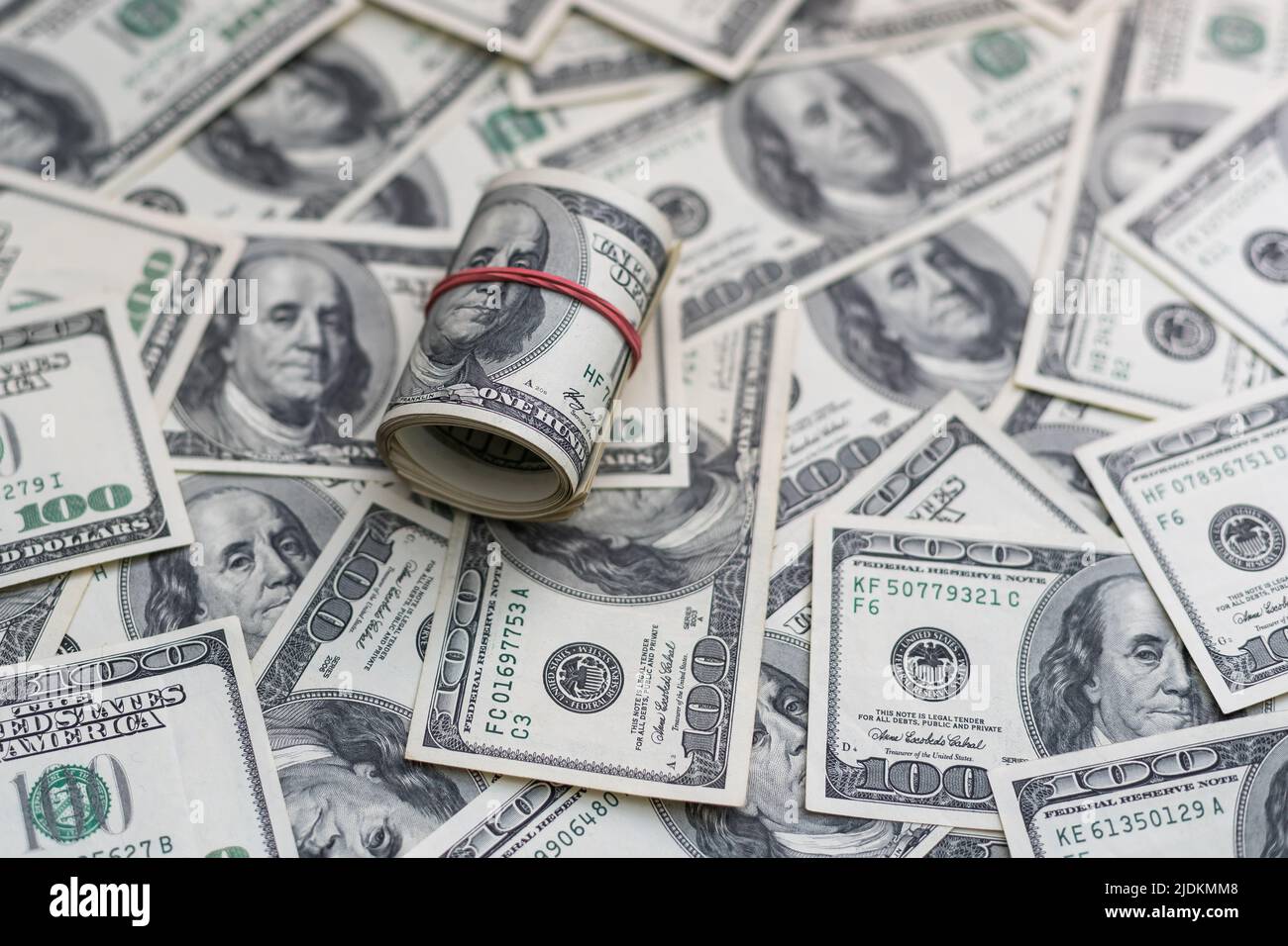 Money, dollars, money tied with an elastic band Stock Photo - Alamy