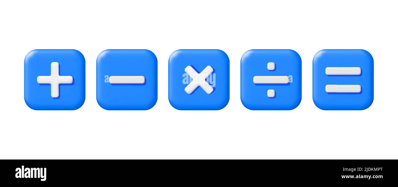 Calculator icon symbol 3d style Cut Out Stock Images & Pictures - Alamy