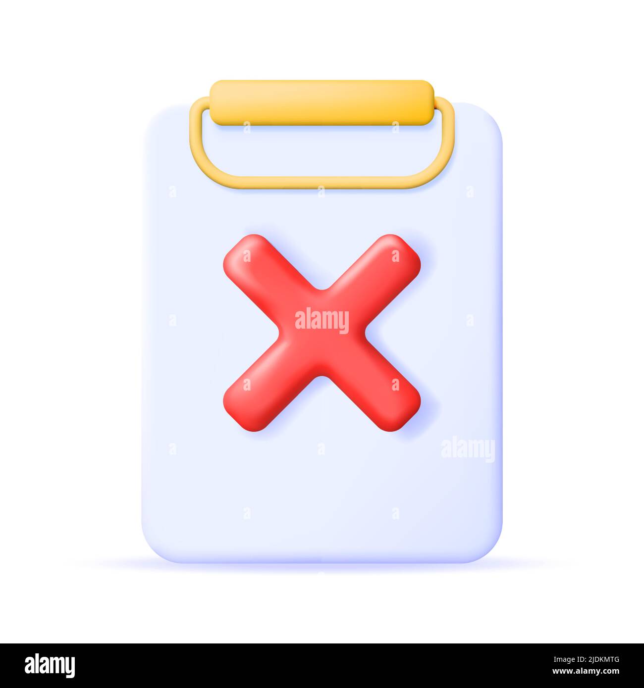 3D Paper Clipboard Holder with Wrong Checklist Stock Vector Image & Art ...