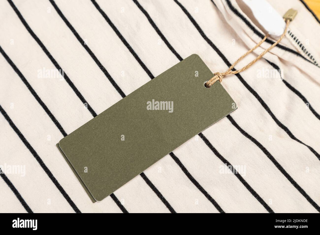 Plain clothing price tag close up place for your text or logo Stock ...