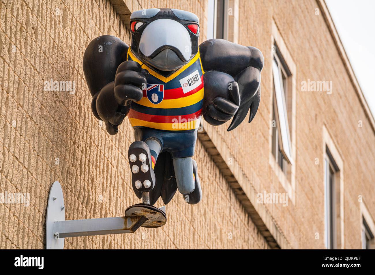 22 June 2022: Mascot of the Adelaide Crows at Crowmania sport shop ...