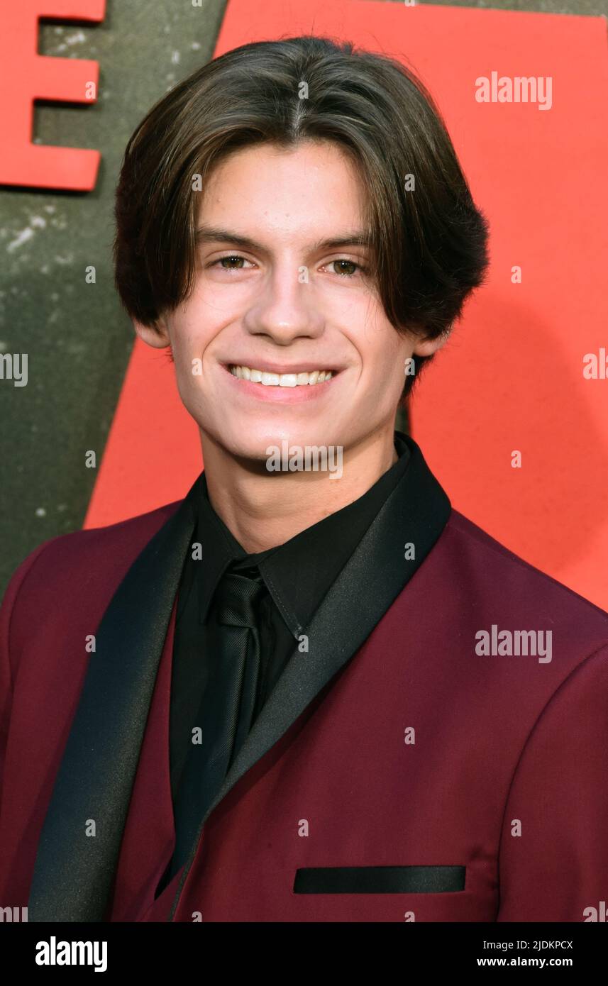 Hollywood, California, USA 21st June 2022 Actor Jordan Isaiah White ...