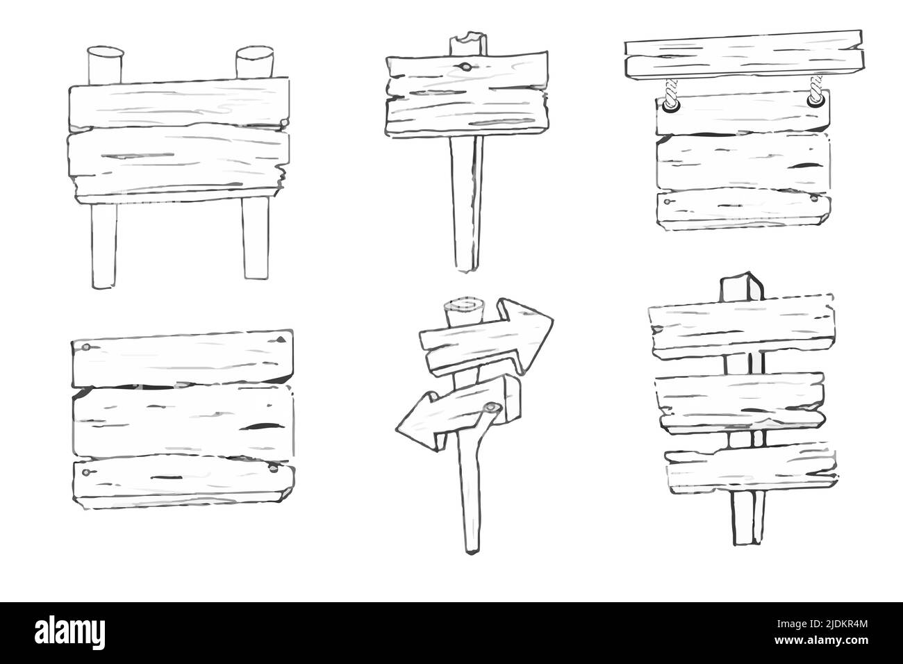 Cartoon outline blank street signs hi-res stock photography and images ...