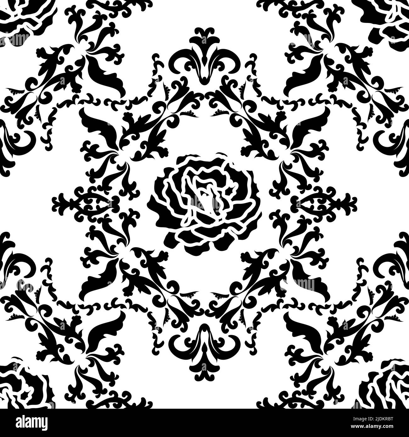 Damask flower pattern hi-res stock photography and images - Alamy
