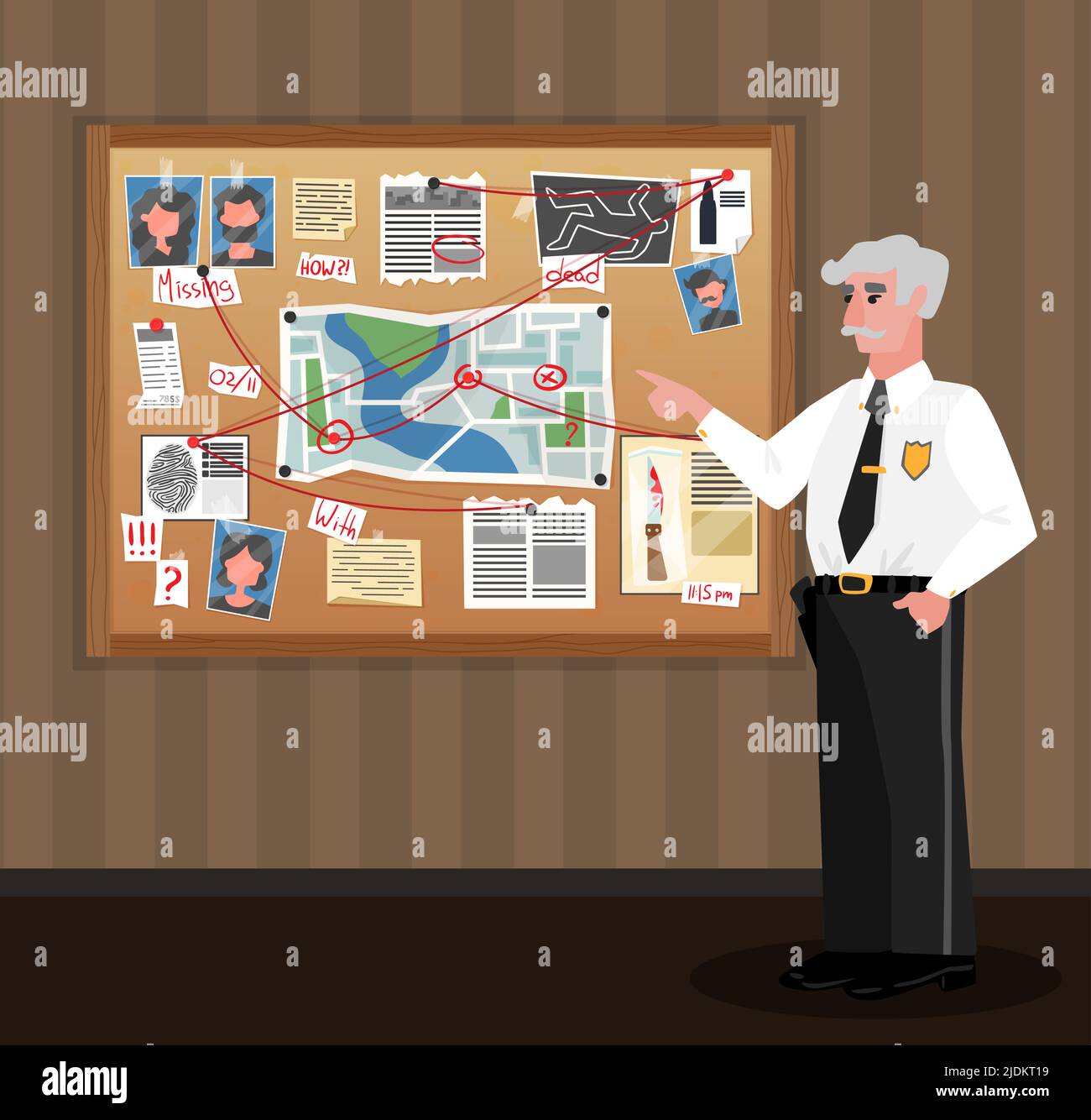 Crime investigation board Stock Vector Images - Alamy