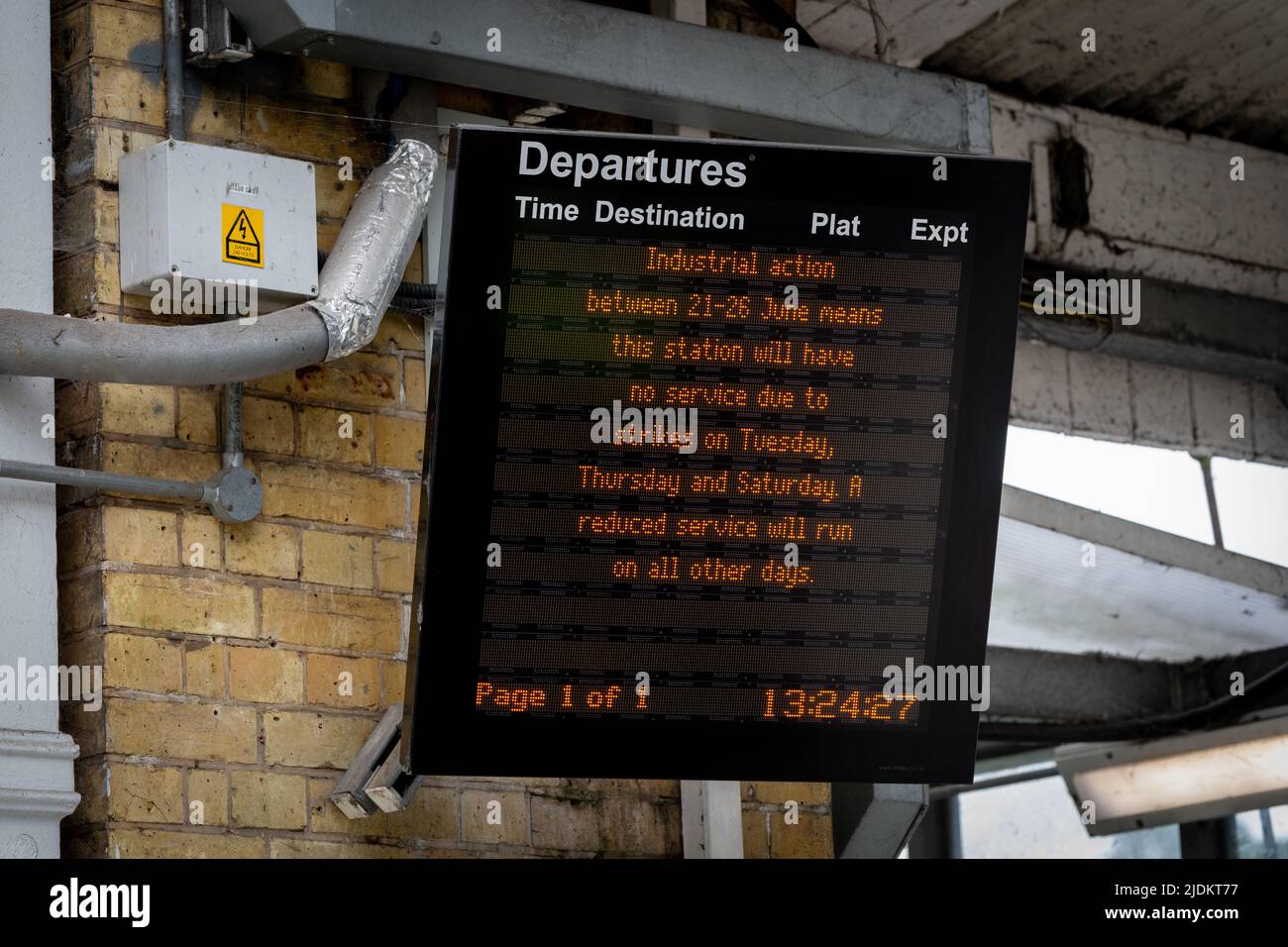 train Strike. Eastbourne Train Station, East Sussex, UK. 21st June 2022 ...