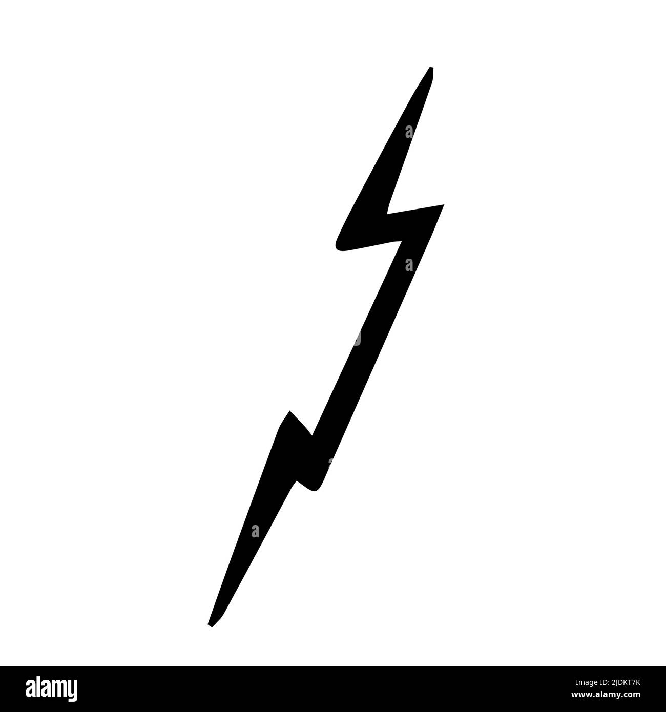 Lighting bolt symbol in doodle style power simple abstract sign ...