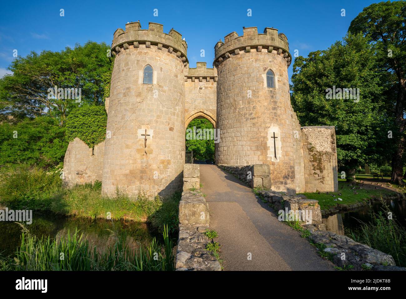 Early morning picture of Whittington Castle in Shropshire, England ...