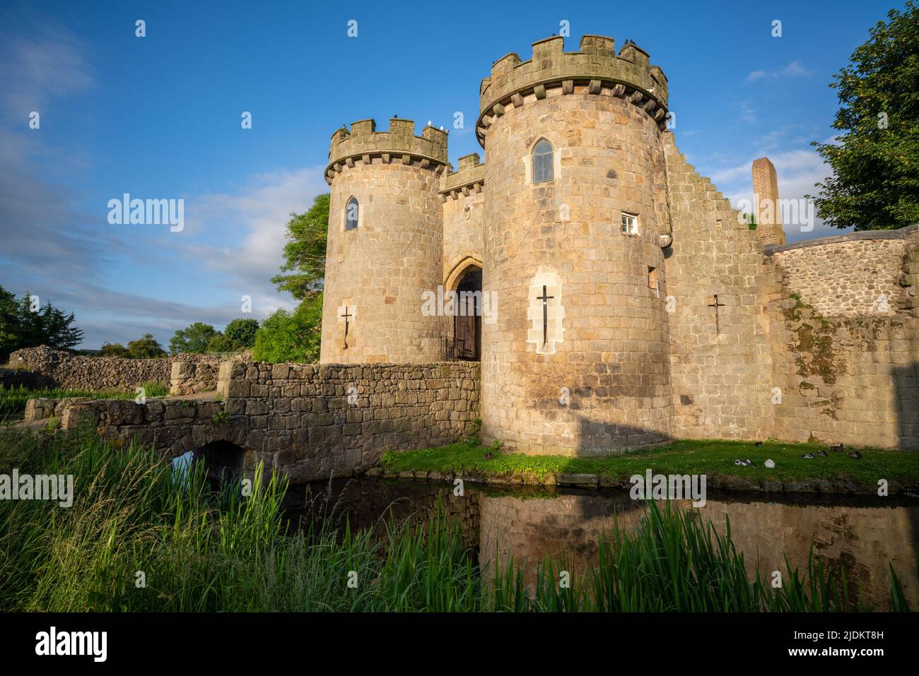 Early morning picture of Whittington Castle in Shropshire, England ...