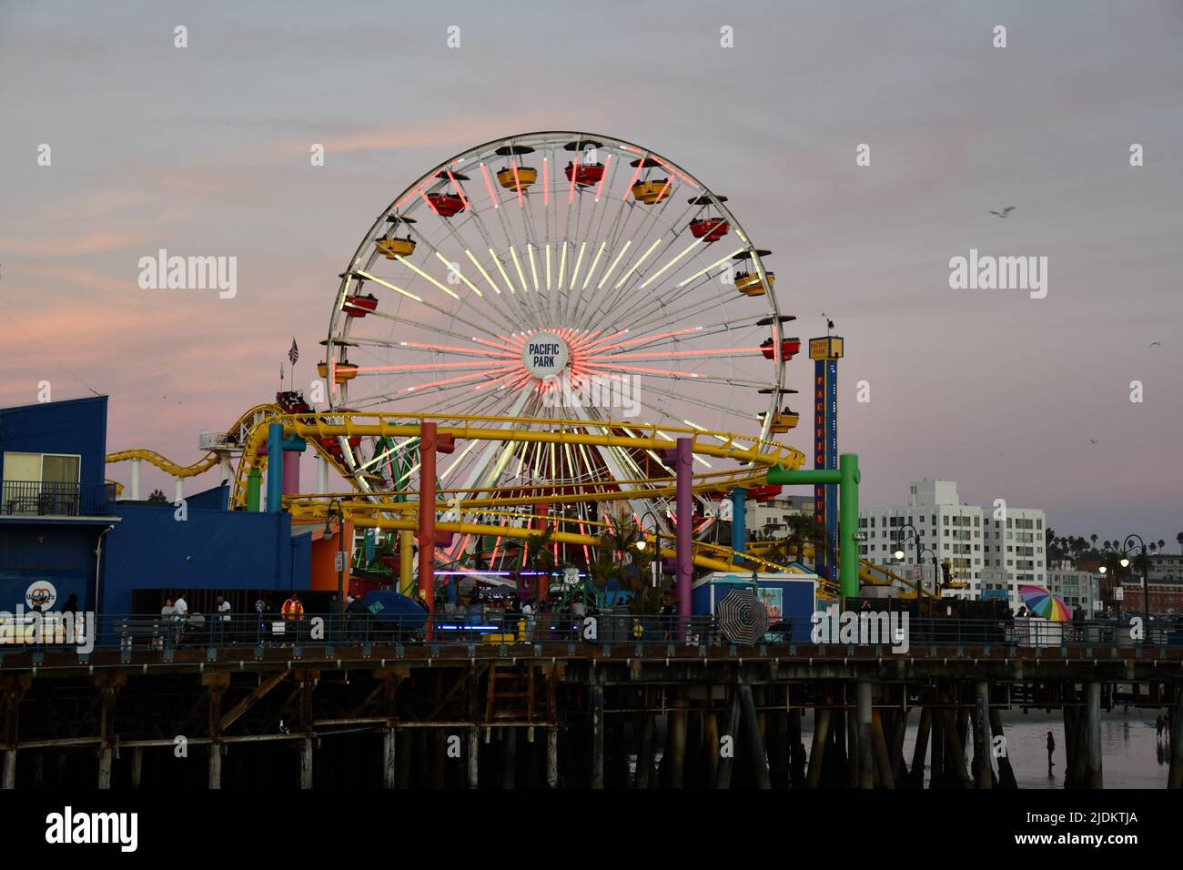 The Carousel on the Santa Monica pier Stock Photo - Alamy