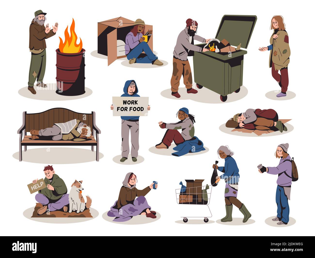 Women begging Stock Vector Images - Alamy