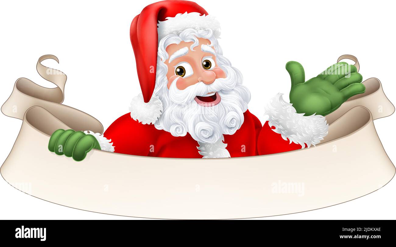 Vector cute santa claus peeping hi-res stock photography and images - Alamy