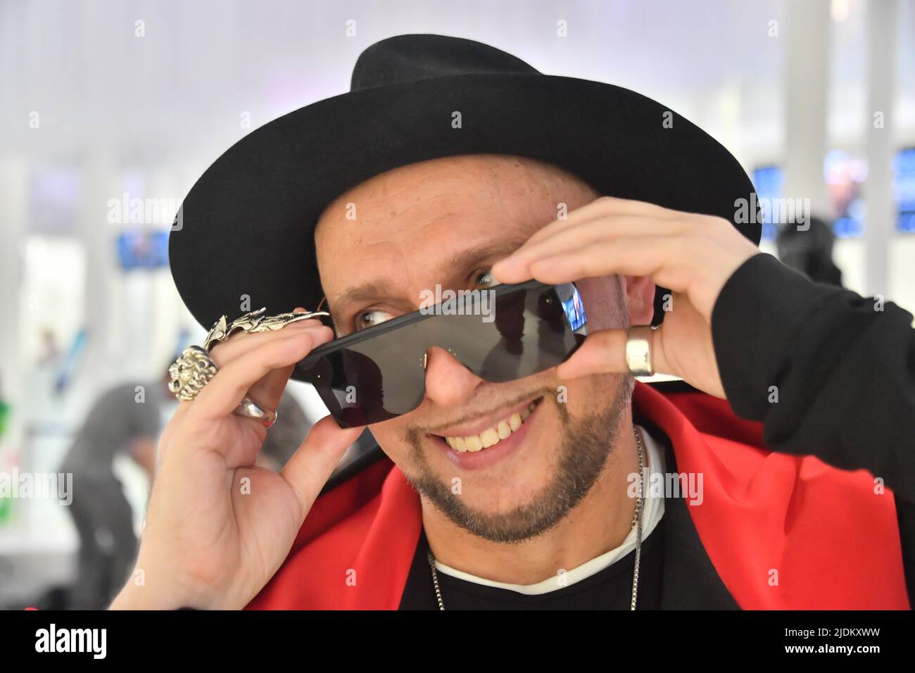 Moscow. The designer Igor Gulyaev before display of the movie 'Igor ...