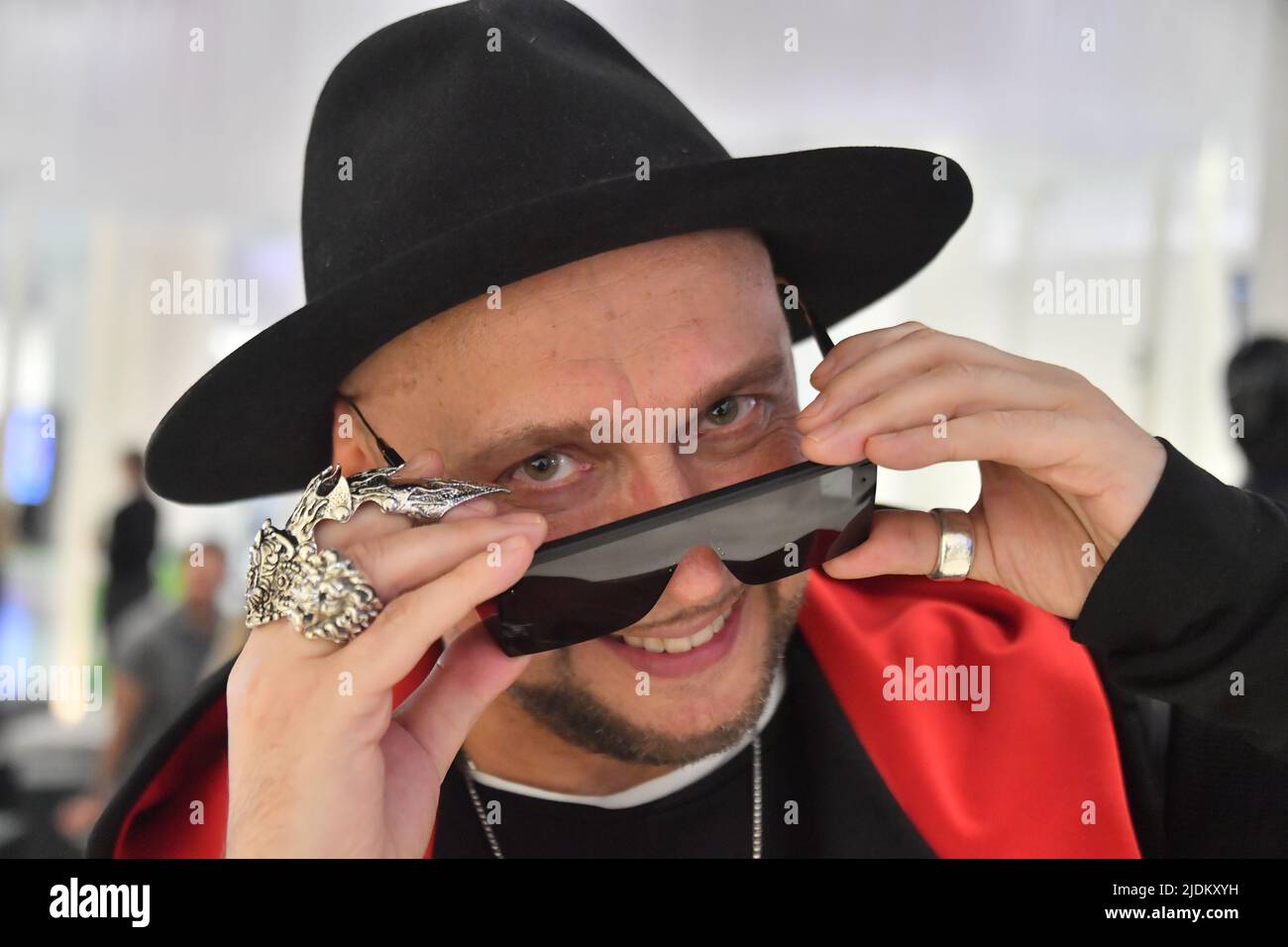 Moscow. The designer Igor Gulyaev before display of the movie 'Igor ...