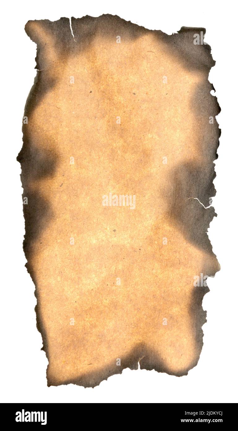 Flame burned paper edge Cut Out Stock Images & Pictures - Alamy