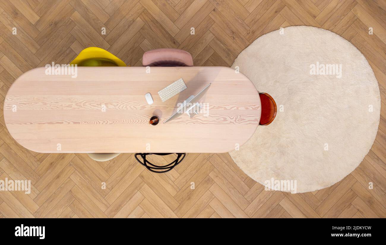 Aerial view of a small contemporary office without people Stock Photo ...