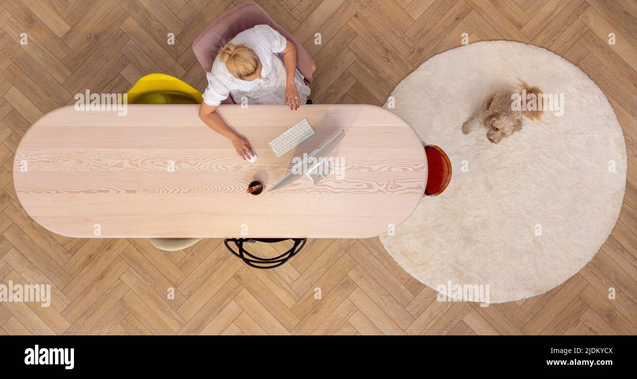 Female sitting on floor hi-res stock photography and images - Alamy