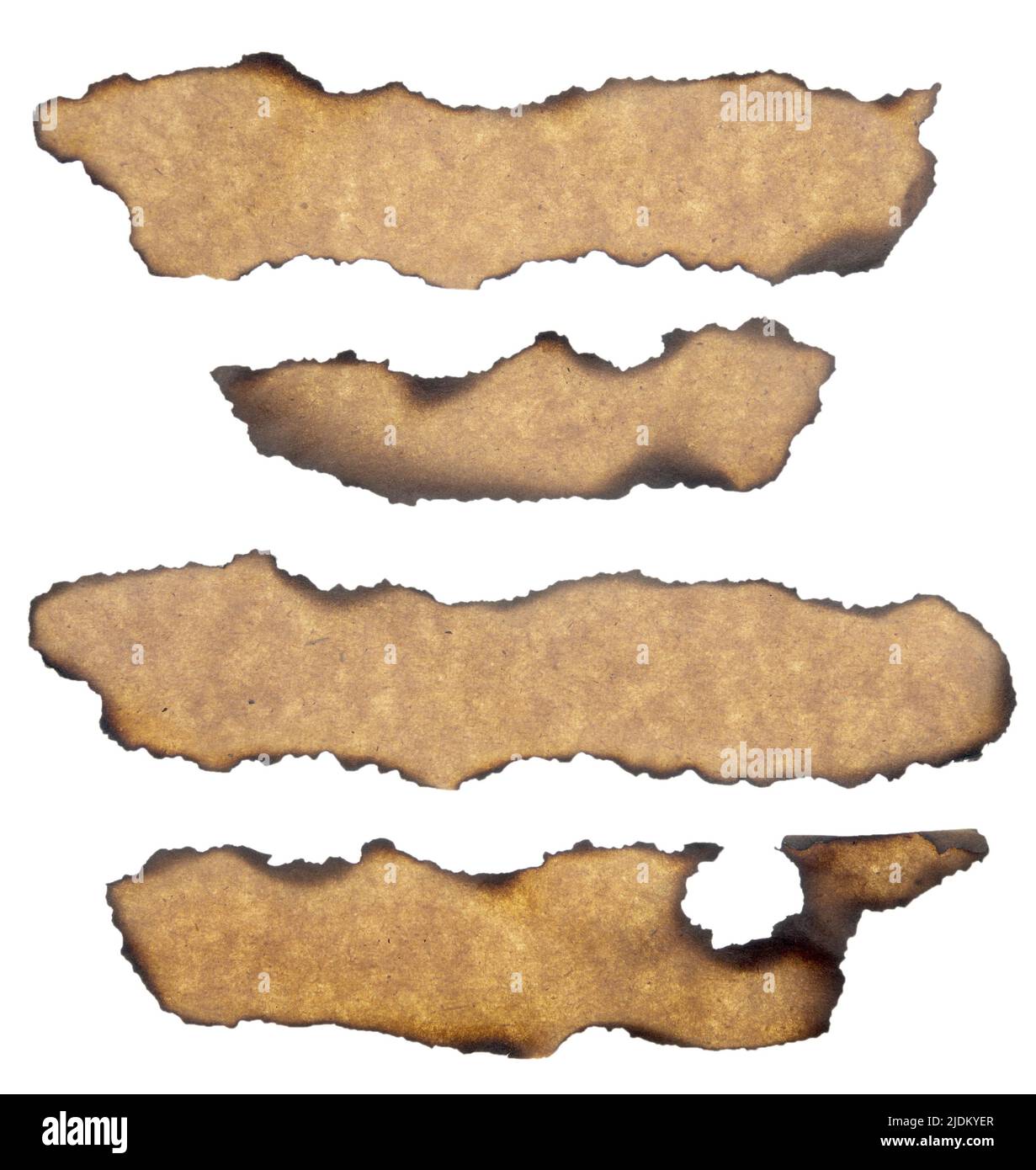 Burned papers isolated on white background Stock Photo - Alamy