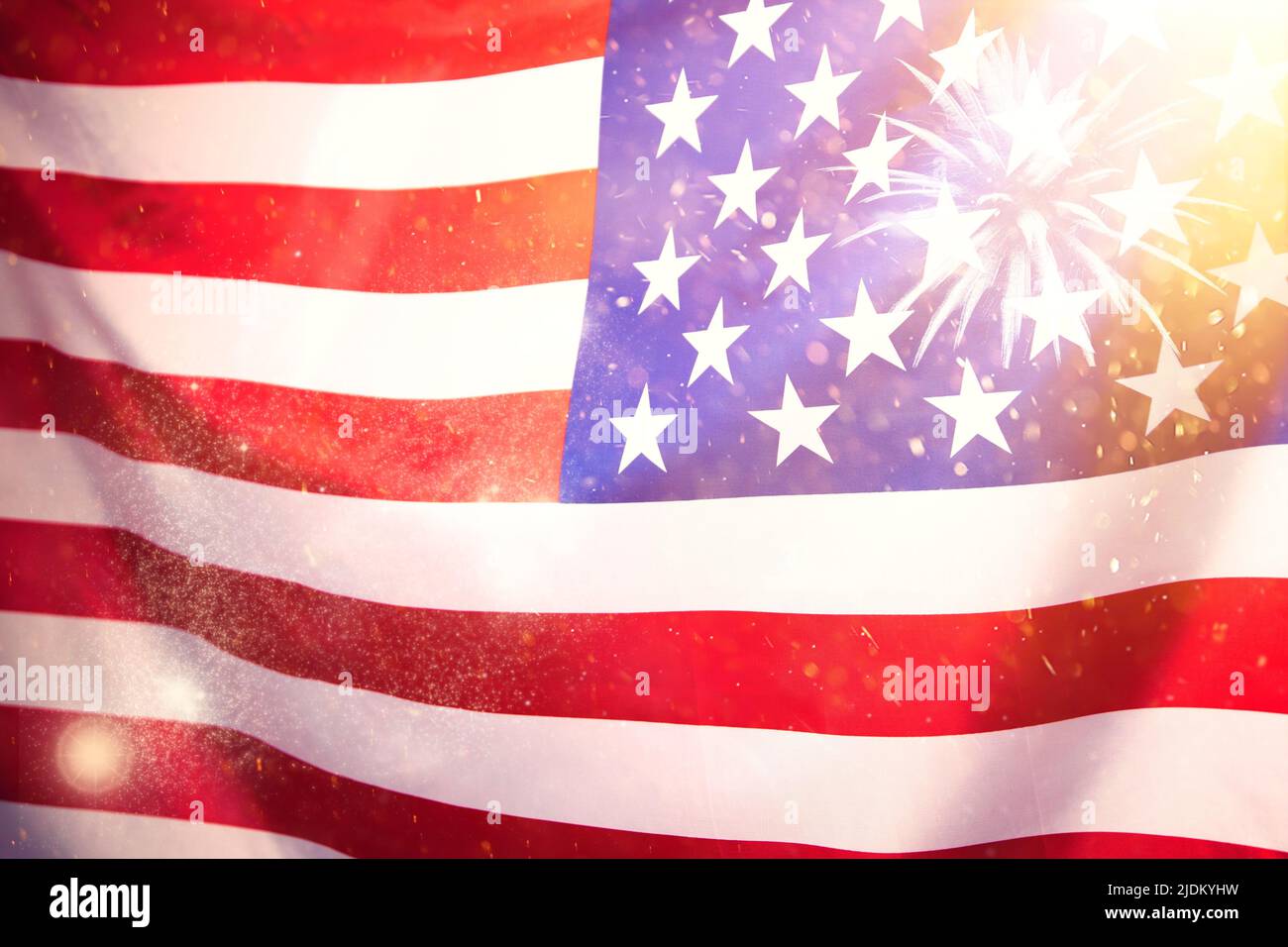 Celebrating Independence Day. United States of America USA flag with ...