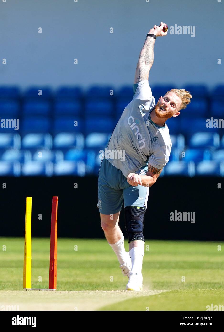 England's Ben Stokes during a nets session at Emerald Headingley ...