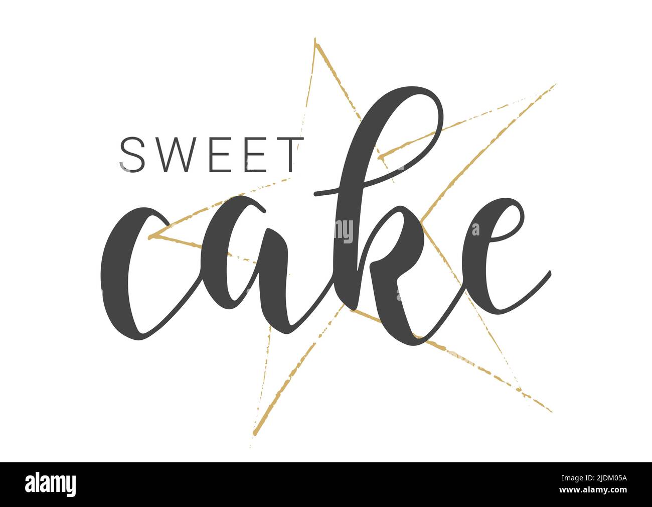 Vector Stock Illustration. Handwritten Lettering of Sweet Cake ...